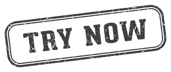 Try now stamp try now rectangular stamp on white Vector Image