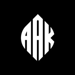 Aak circle letter logo design Royalty Free Vector Image