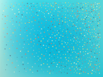 Cyan color background stars confetti Royalty Free Vector
