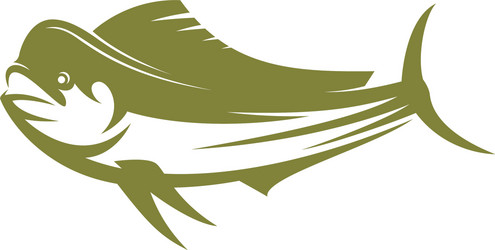 Mahi fish fishing Royalty Free Vector Image - VectorStock