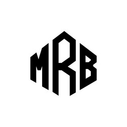 Mrb letter logo design with polygon shape Vector Image