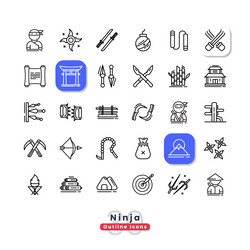 Cute Ninja Outline Vector Images (89)