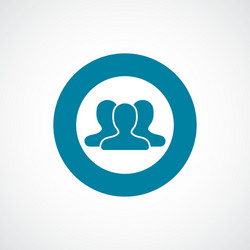 Blue cloud team icon Royalty Free Vector Image