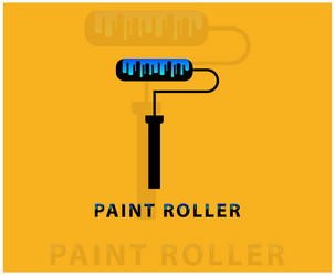 Web paint roller logo Royalty Free Vector Image