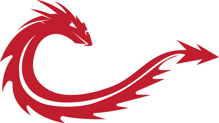 Red dragon Royalty Free Vector Image - VectorStock