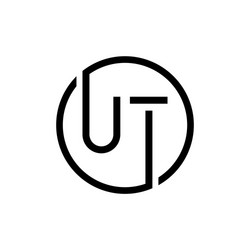 Initial letter ut logo design template ut letter Vector Image