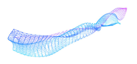 Network lines net wave information flow Royalty Free Vector
