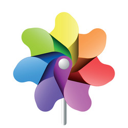 Blue pinwheel symbol Royalty Free Vector Image