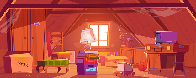 Attic Cartoon Interior Vector Images (over 300)