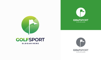 Iconic golf logo designs concept golf land logo Vector Image