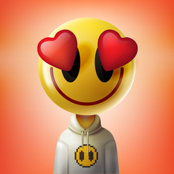 Funny cartoon rolf emoji design image Royalty Free Vector