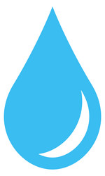 Drop ripple effect icon blue water circles Vector Image
