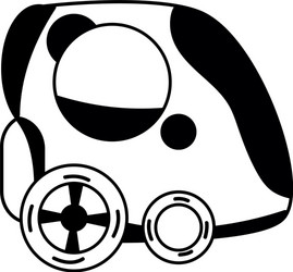 Contour futuristic car with modern elements design