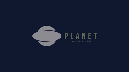 Flat planet logo template Royalty Free Vector Image