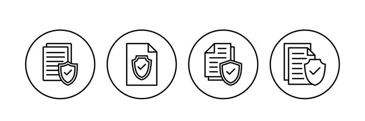 Insurance icon set insurance symbol Royalty Free Vector