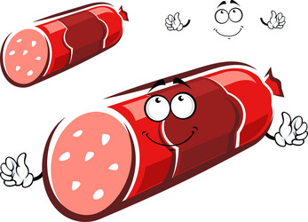 Cartoon salami Royalty Free Vector Image - VectorStock