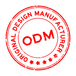 Grunge red oem abbreviation original equipment Vector Image