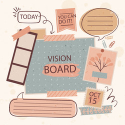 Vision board background Royalty Free Vector Image