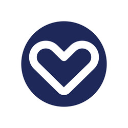 Heart black glyph ui icon Royalty Free Vector Image