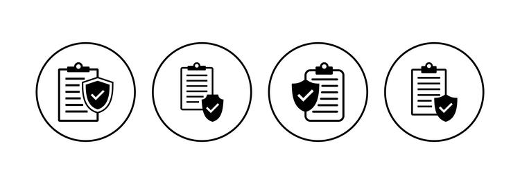 Insurance icon set insurance symbol Royalty Free Vector