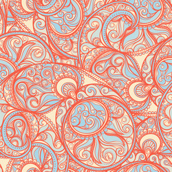 Orange Paisley Pattern Vector Images (over 4,700)