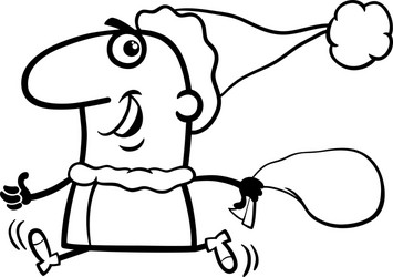 Santa Running Vector Images (over 1,400)