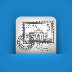 Italy stamp icon Royalty Free Vector Image - VectorStock
