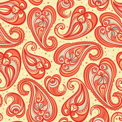 Orange Paisley Pattern Vector Images (over 4,700)