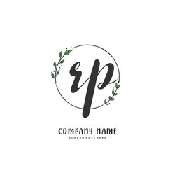R p rp initial handwriting and signature logo Vector Image