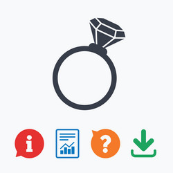 Solitaire - diamond ring Royalty Free Vector Image