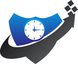 Time management logo design template Royalty Free Vector