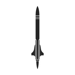 Ballistic missile iconblack icon Royalty Free Vector Image