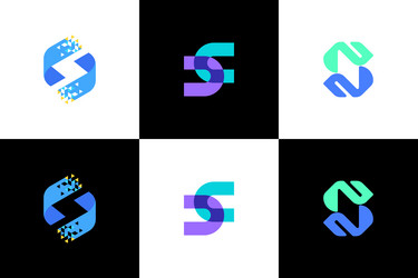 Collection of letter s logos Royalty Free Vector Image