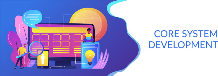 Core banking it system concept Royalty Free Vector Image