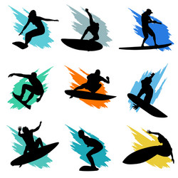 Surfing Royalty Free Vector Image - VectorStock