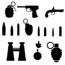 Stencils of grenades Royalty Free Vector Image