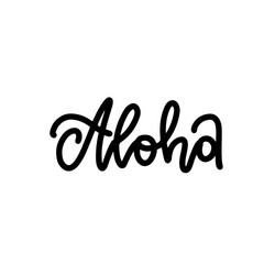 Aloha lettering design hawaiian Royalty Free Vector Image