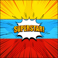 Comic book page colorful super concept Royalty Free Vector