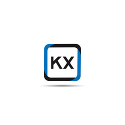 Initial letter kx logo template design Royalty Free Vector