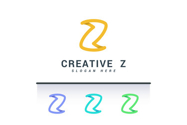 Letter z creative modern line art logo Royalty Free Vector