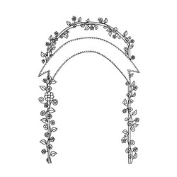 Flat drawing by hand of the arch Royalty Free Vector Image