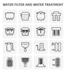 Water filter icon Royalty Free Vector Image - VectorStock