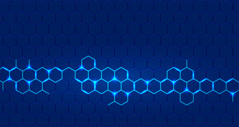 Blue technology hexagonal background design Vector Image