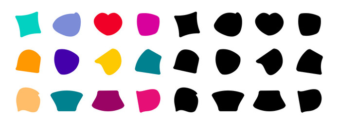 Big set of abstract random shapes badge or spot Vector Image