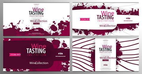 Wine tasting template for promotions Royalty Free Vector