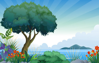 Beautiful landscape background Royalty Free Vector Image