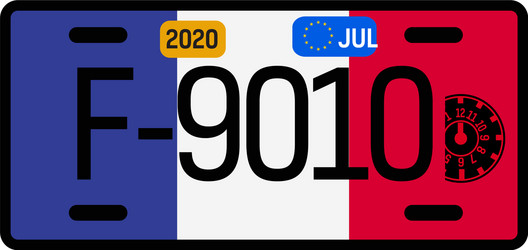 French License Plate Vector Images (20)