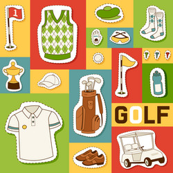 Golf seamless pattern Royalty Free Vector Image