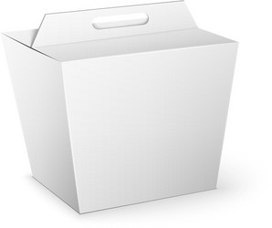 Realistic template blank white package paper box Vector Image