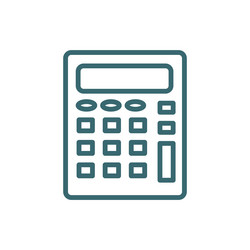 Adding machine icon outline machine Royalty Free Vector
